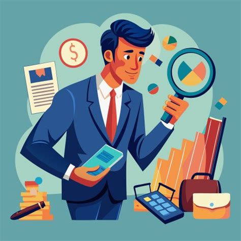 Businessman Analyzing Financial Data Royalty Free Vector