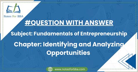 Identifying And Analyzing Opportunities Questions Best Ans