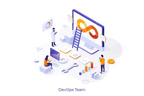 Premium Vector Conceptual Template With Team Of Programmers Working On Project Computer