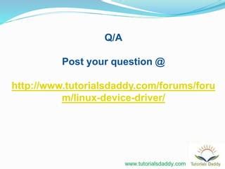 Introduction To Linux Kernel PPT