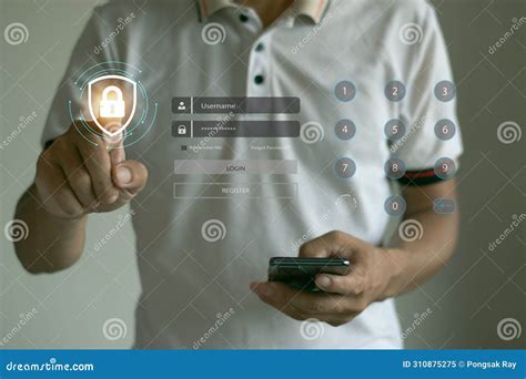 Fingerprint Protection For Personal Information Cyber Security Concept Stock Image Image Of
