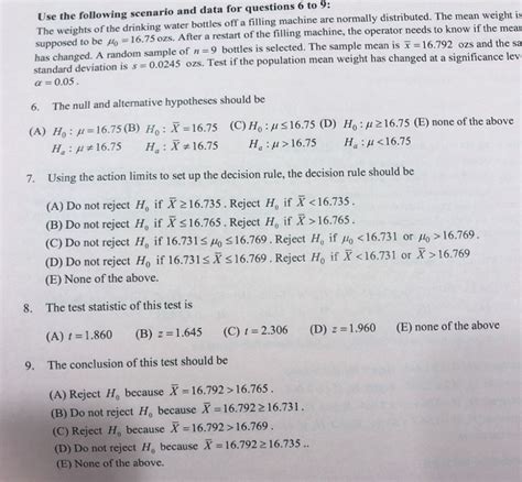 Solved Use The Following Scenario And Data For Questions 6