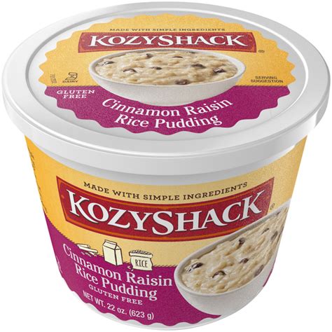 Save On Kozy Shack Gluten Free Cinnamon Raisin Rice Pudding Order