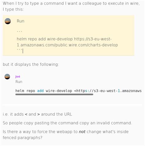 Bug Code Block Containing Altered Issue Wireapp Wire Webapp GitHub