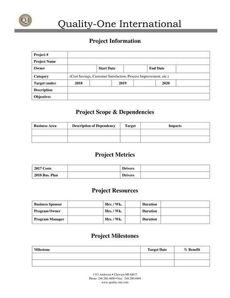 Six Sigma Support Quality One