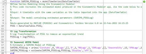 Share Results Of Econometric Modeler App Session
