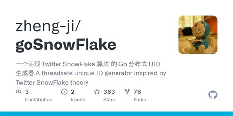 GitHub zheng ji goSnowFlake 一个实现 Twitter SnowFlake 算法 的 Go 分布式 UID 生成器 A threadsafe unique ID