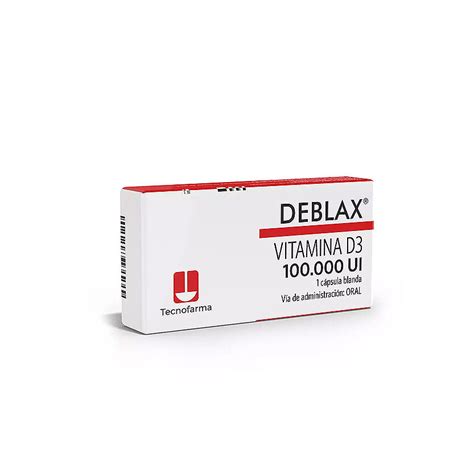 Deblax Vitamina D3 2 5 Mg X 1 CÁpsula Blanda Farmacias Geminis