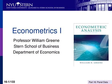 Ppt Panel Data Econometrics Concepts Models And Applications Powerpoint Presentation Id