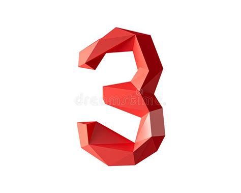 Digit Made Of Low Poly Red Material Stock Illustration Illustration Digit Made Of Low Poly Red Material Stock Illustration Illustration