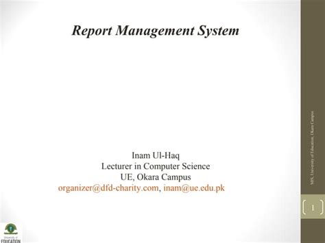 Report Management System Ppt