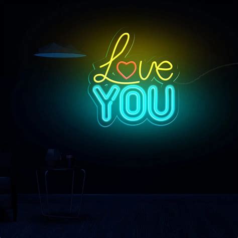 Vividromance Love You Neon Text Board