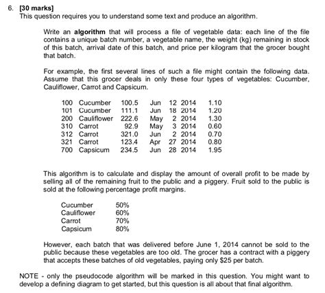 6 30 Marks This Question Requires You To