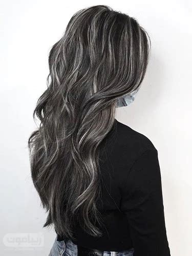 مدل هایلایت مو طوسی روشن و تیره زیبامون