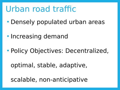 proportionally fair scheduling for traffic light networks ppt