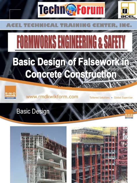 Basic Principle In Falsework Design Acel Pdf Scaffolding Beam Structure