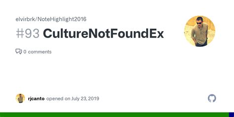 Culturenotfoundexception · Issue 93 · Elvirbrknotehighlight2016 · Github