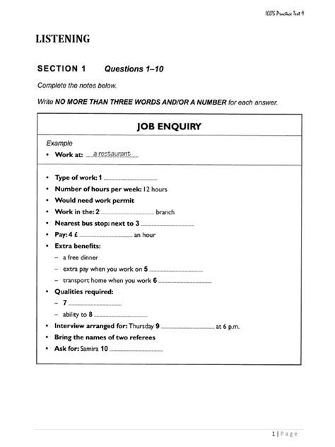 Ielts Practice Test 9 Pdf