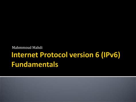 Lesson 3 Ipv6 Fundamentals Pps