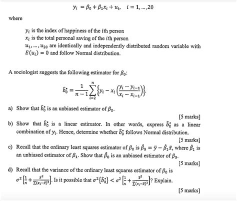 I Xi 1 Vi Bo B1Xi Ui I 1 20 Where Chegg Com