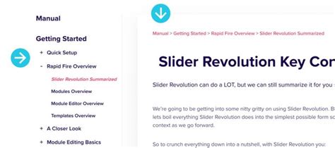 Slider Revolution Manual How To Use This Manual