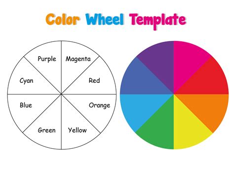 Printable Blank Color Wheel