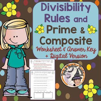 Divisibility Rules And Prime Composite Divisible Worksheet KEY DIGITAL