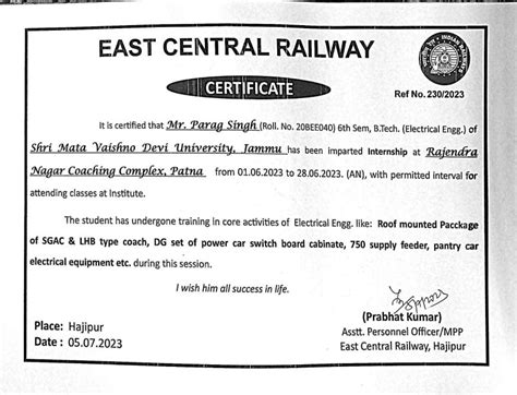 Parag Singh On Linkedin Connections Indianrailways Internship