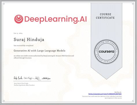 Suraj Hinduja On Linkedin Im Happy To Share That Ive Obtained A New Certification Generative Ai