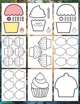 Printable Cupcake Template Fun Cut Outs For Decorating And Crafts By Koliv