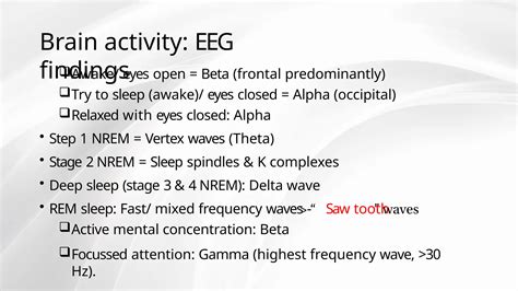 Eeg Different Waves Procedure And Eeg Patterns In Diseases Pptx