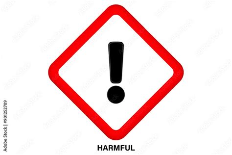 Harmful Warning Sign Vector Globally Harmonized System Hazard