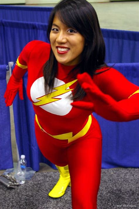 American Comicon Female Speedster Flash Costume Flash Superhero