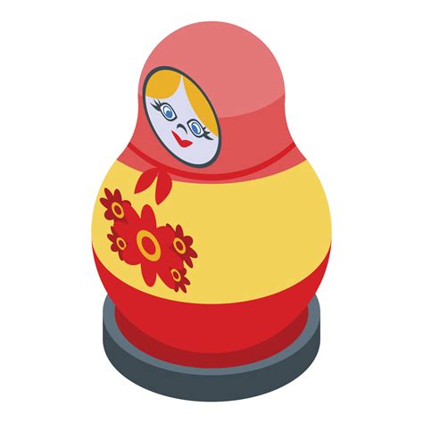 Woman Nesting Doll Icon Isometric Style 15849739 Vector Art At Vecteezy