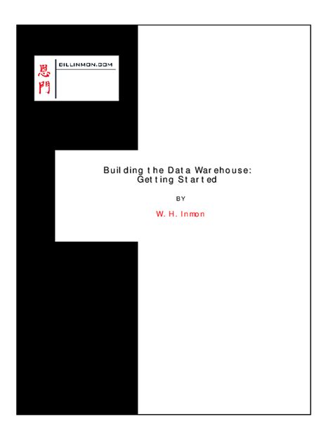 Pdf Building The Data Warehouse