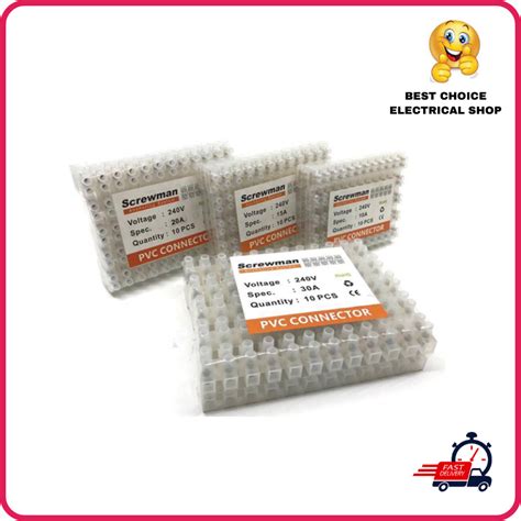 Pvc Wire Connector Cable Connector Terminal Block 12 Position Barrier Wire Connector 10a 15a 20a