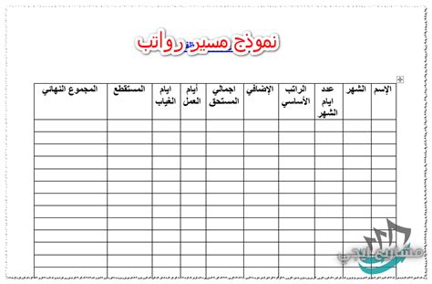 5 نموذج مسير رواتب عمالة المنزلية جاهز [word Pdf Excel] للتنزيل مجانا مشاريع ايجي