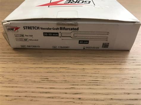 New Gore Sbt2001d Gore Tex Bifurcated Stretch Vascular Graft Eptfe 40cm