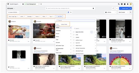 ‎filter And Sort Assets Sprinklr Help Center