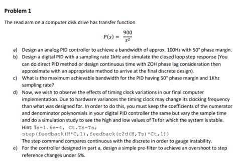 Problem The Read Arm On A Computer Disk Drive Has Chegg