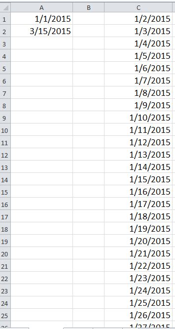How To List All Dates Between Two Dates In Excel