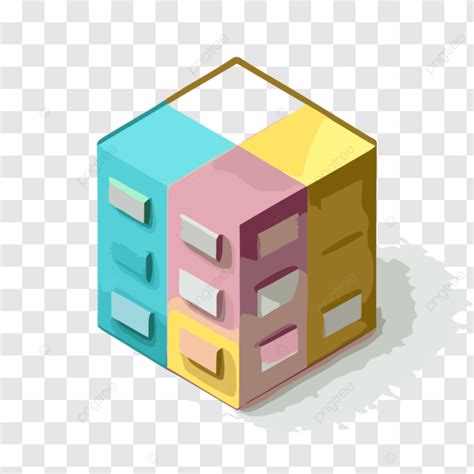 스케치팹 스타일로 벡터 흰색 배경에 있는 아이소메트릭 목록의 단순한 다채로운 아이콘 그림자 없음 작은 프레임 중앙 Png 일러스트 및 벡터 에 대한 무료 다운로드