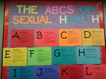 Bulletin Board ABCs Of Sexual Health By Victoria Agne TpT