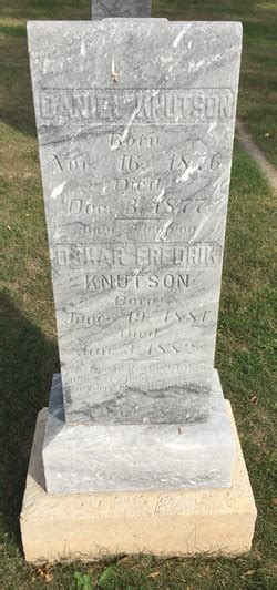 Daniel Knutson 1876 1877 Find A Grave Memorial