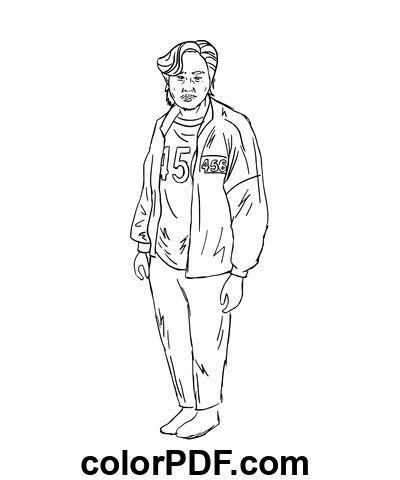 Squid Game Player Coloring Pages And Books In PDF