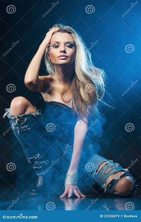 Portrait Of Young Seductive Woman Stock Image Image Of Slim Alluring 22336079