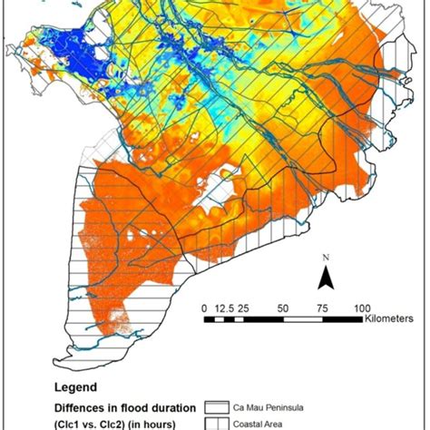 Differences In Flood Durations In 2050 Corresponding To The Climate Download Scientific Diagram