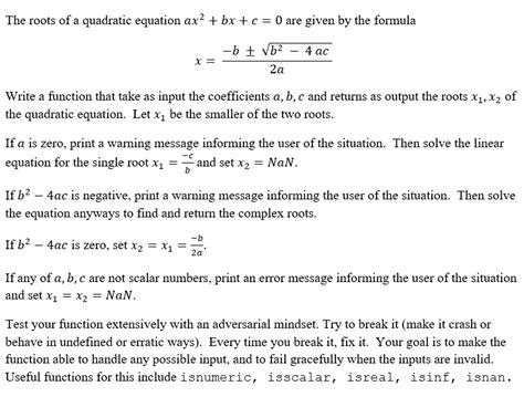 The Roots Of A Quadratic Equation Ax2 Bx C 0