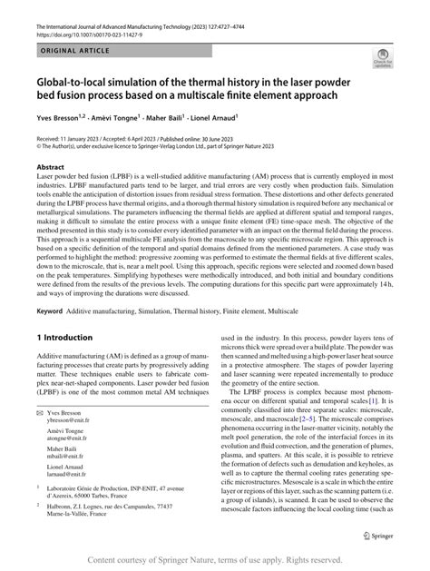 Global To Local Simulation Of The Thermal History In The Laser Powder