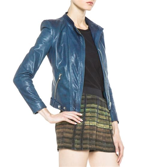 The Tomorrow People Cara Coburn Blue Leather Jacket